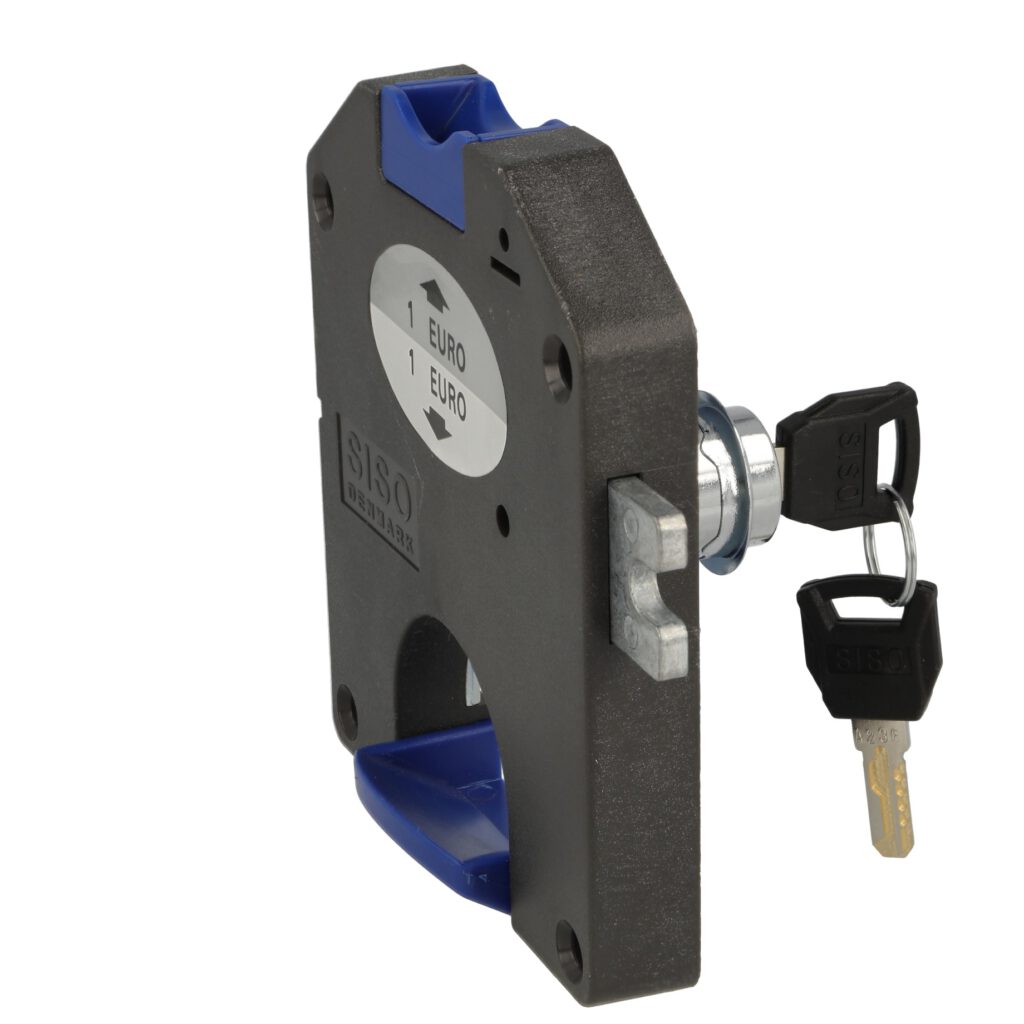 Deposit lock for 1 euro coins, locker lock left. Coin lock for lockers ...