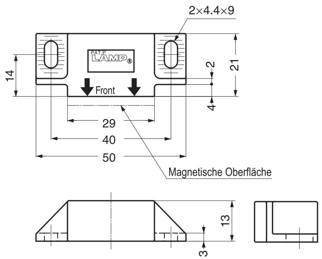 Sealed magnetic snapper for clean room with stainless steel counter ...