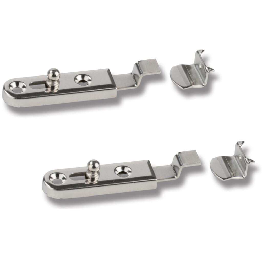 2 pieces of furniture latch with button slider, 70 mm (2-3/4″), offset ...