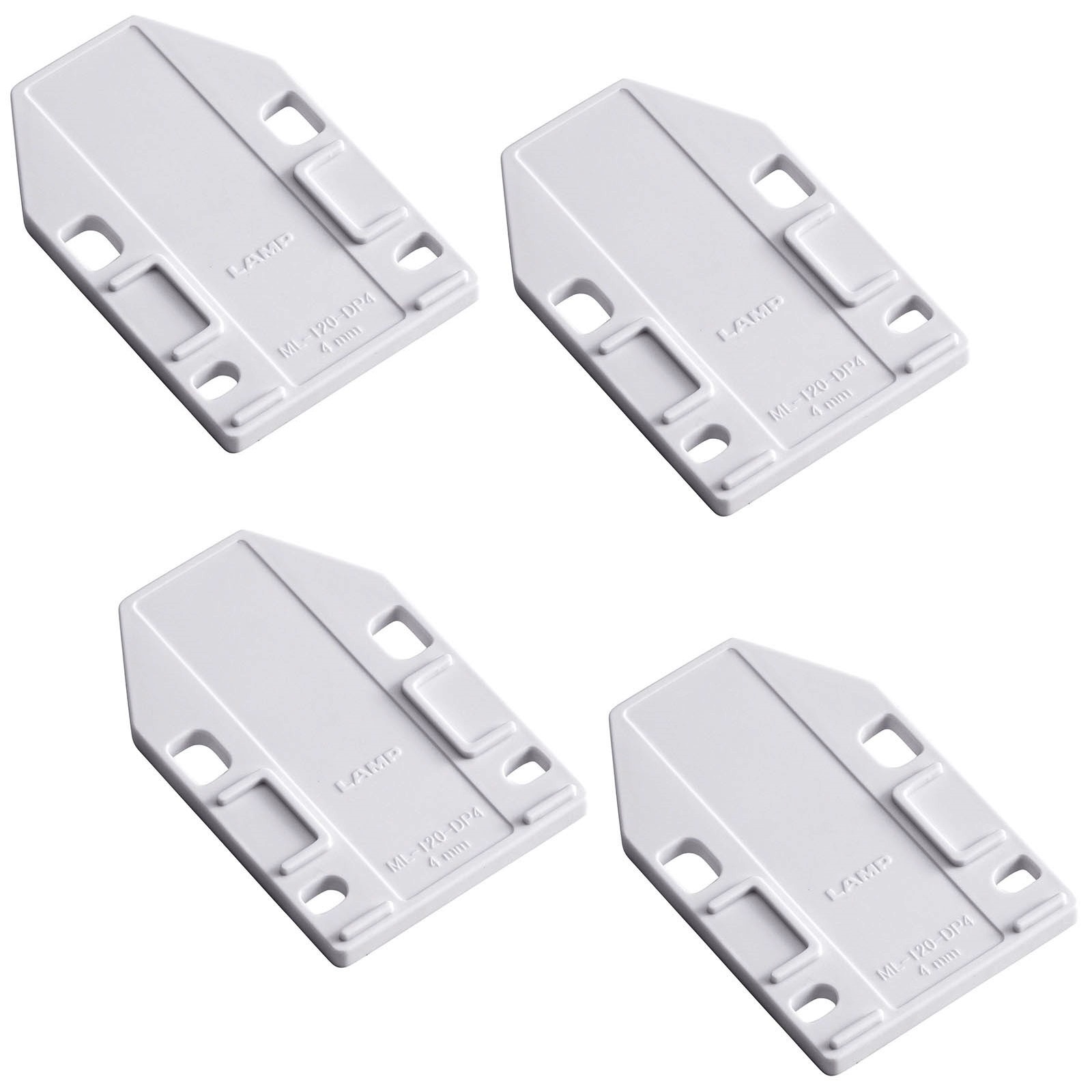 4 pieces spacer plate, made of polyacetal, surface: white, 70 mm (2-3/4 ...