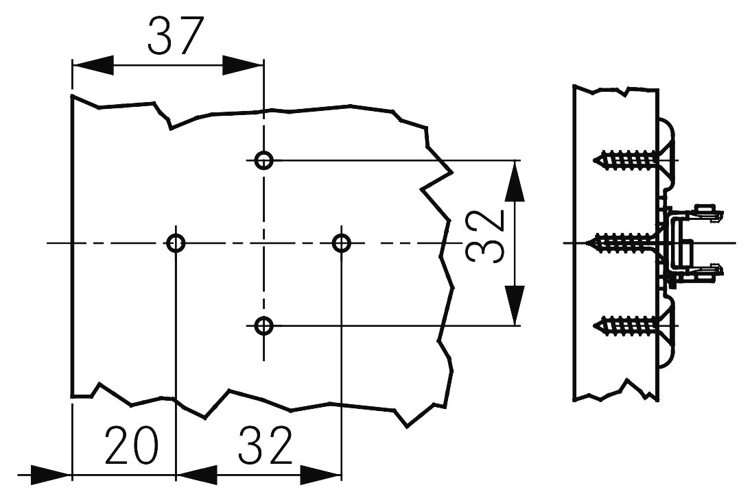 High-quality cross-shaped mounting plate from GRASS for Tiomos ...