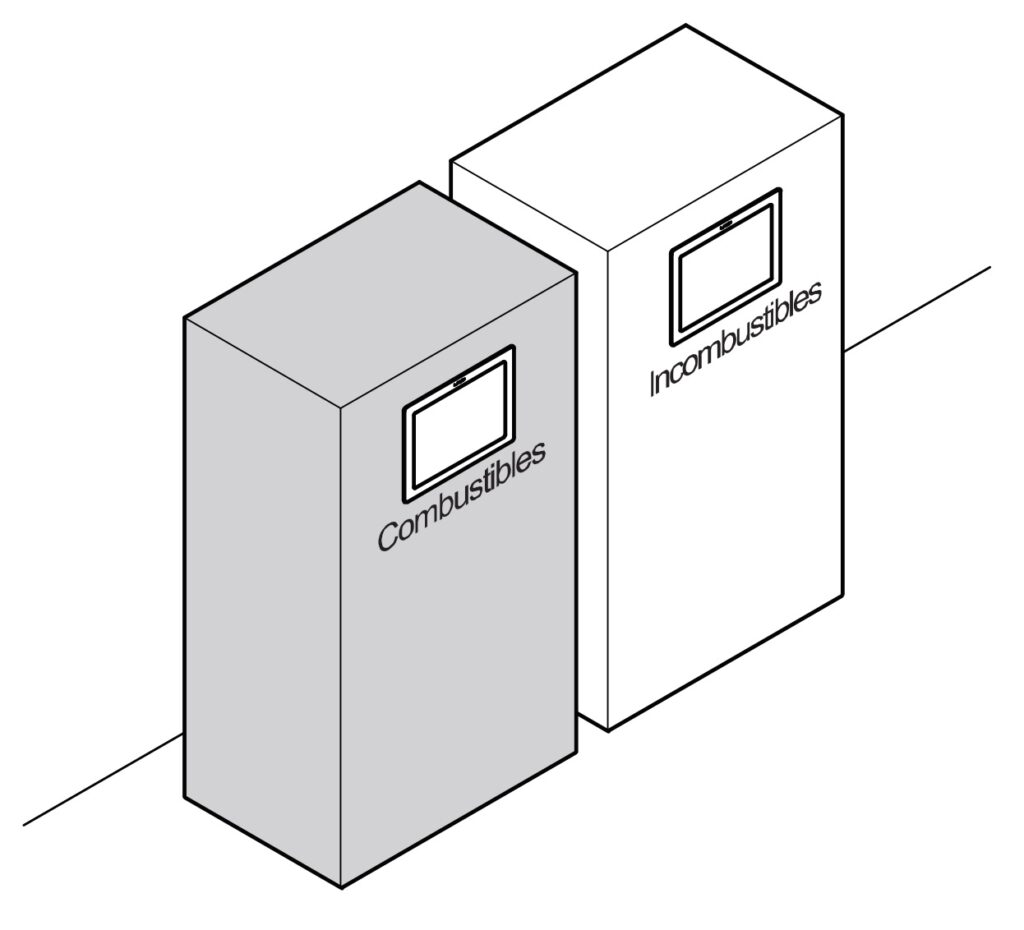 High quality throw-through for side mounting, rectangular, with damped ...