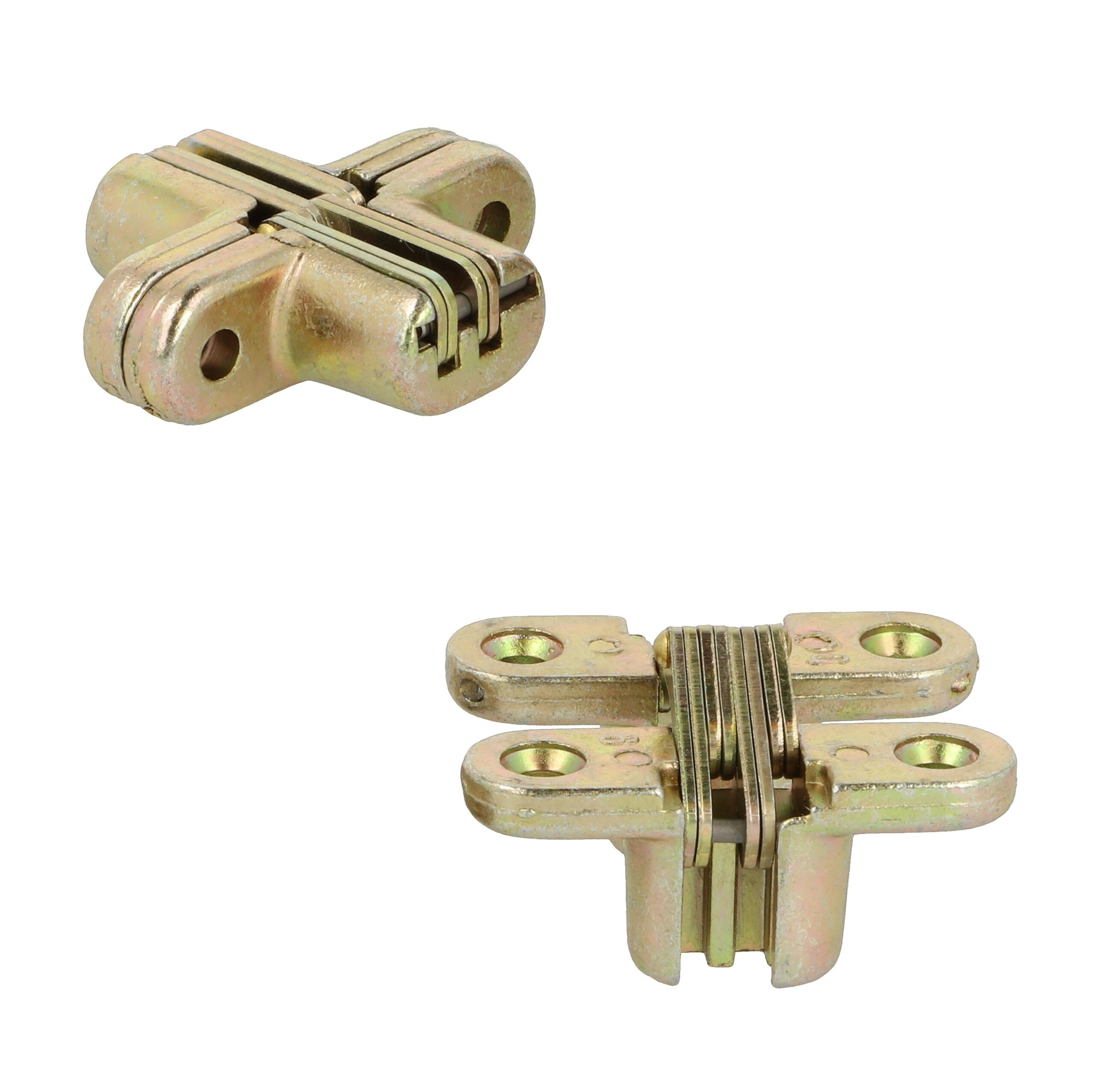 2 pieces invisible cross hinge 44mm made of zamak. Hidden furniture ...